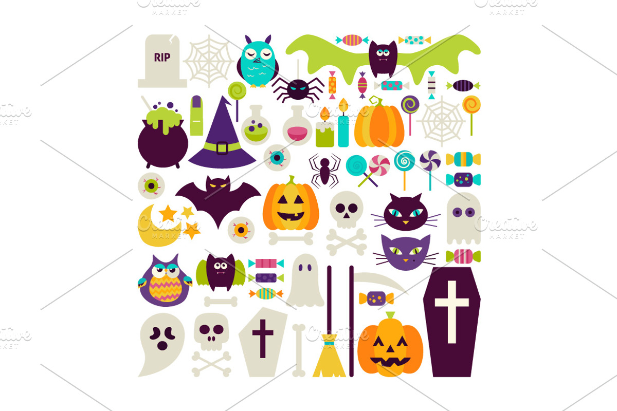 Halloween Flat Infographics Concept, an Illustration by Anna_leni
