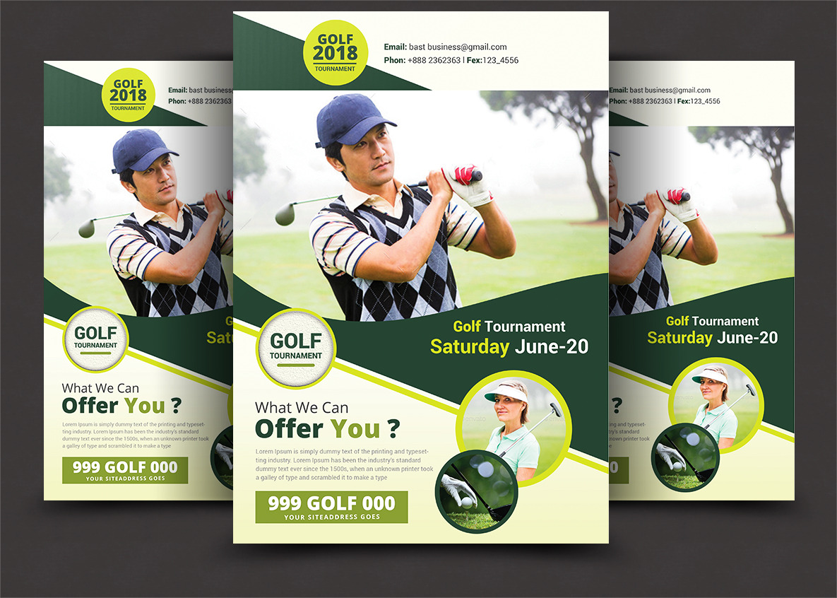 Golf Flyer, a Flyer Template by AfzaalGraphics
