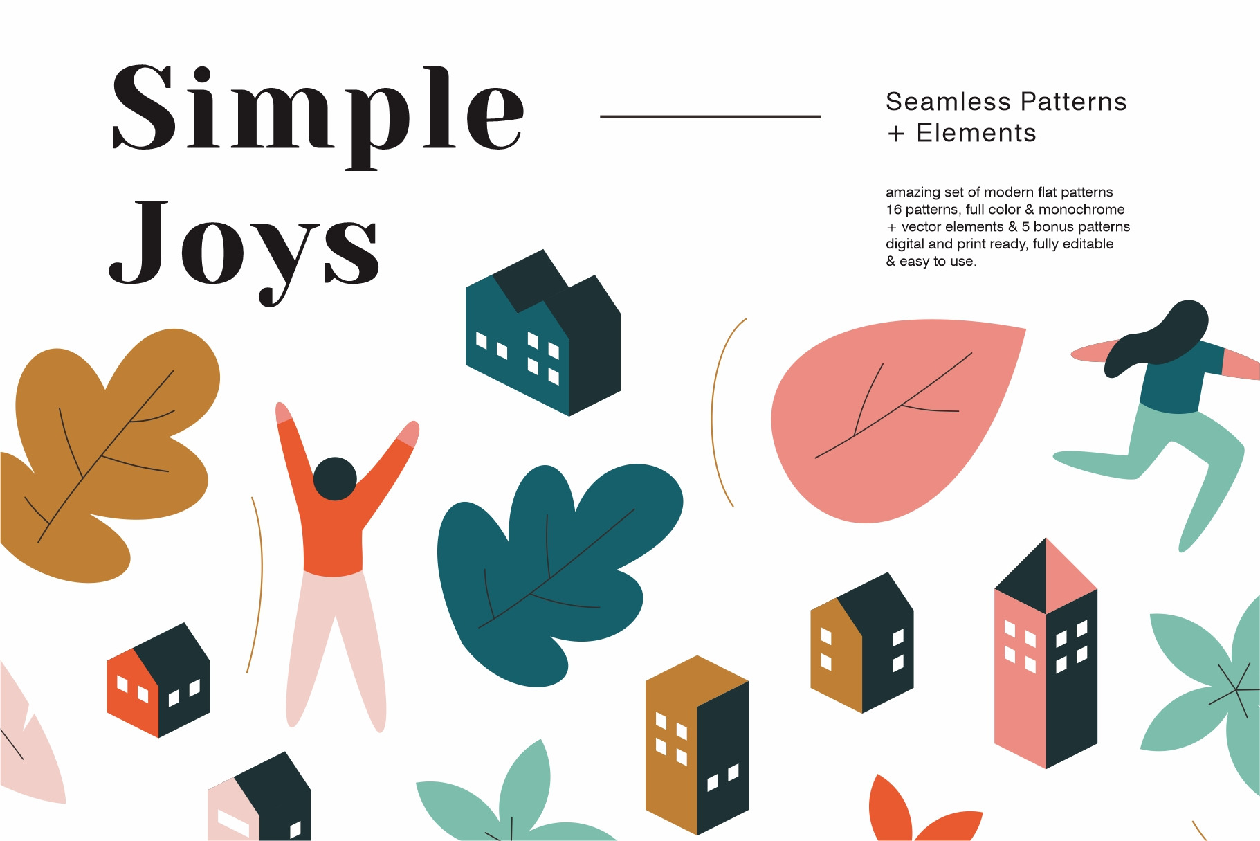 Simple Joys Seamless Paterns, a Pattern Graphic by tifftuff