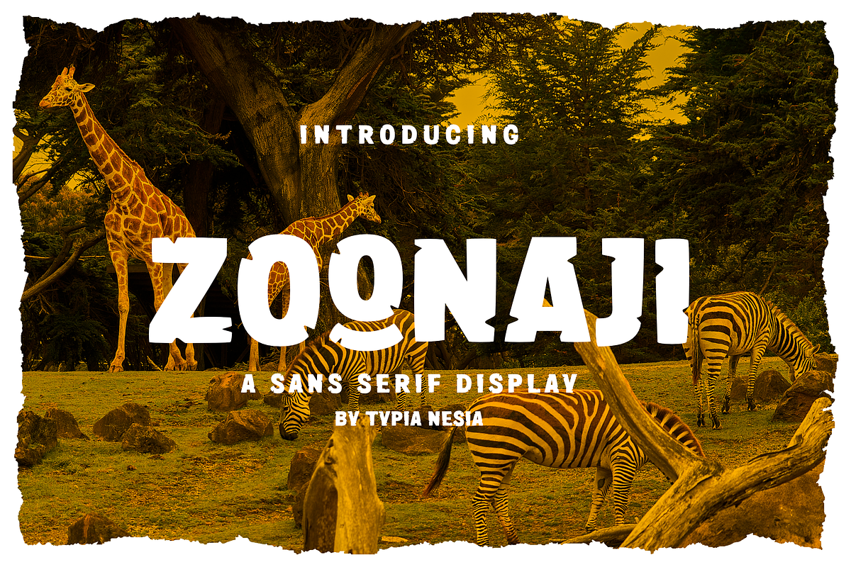 Zoonaji, a Sans Serif Font by Typia Nesia