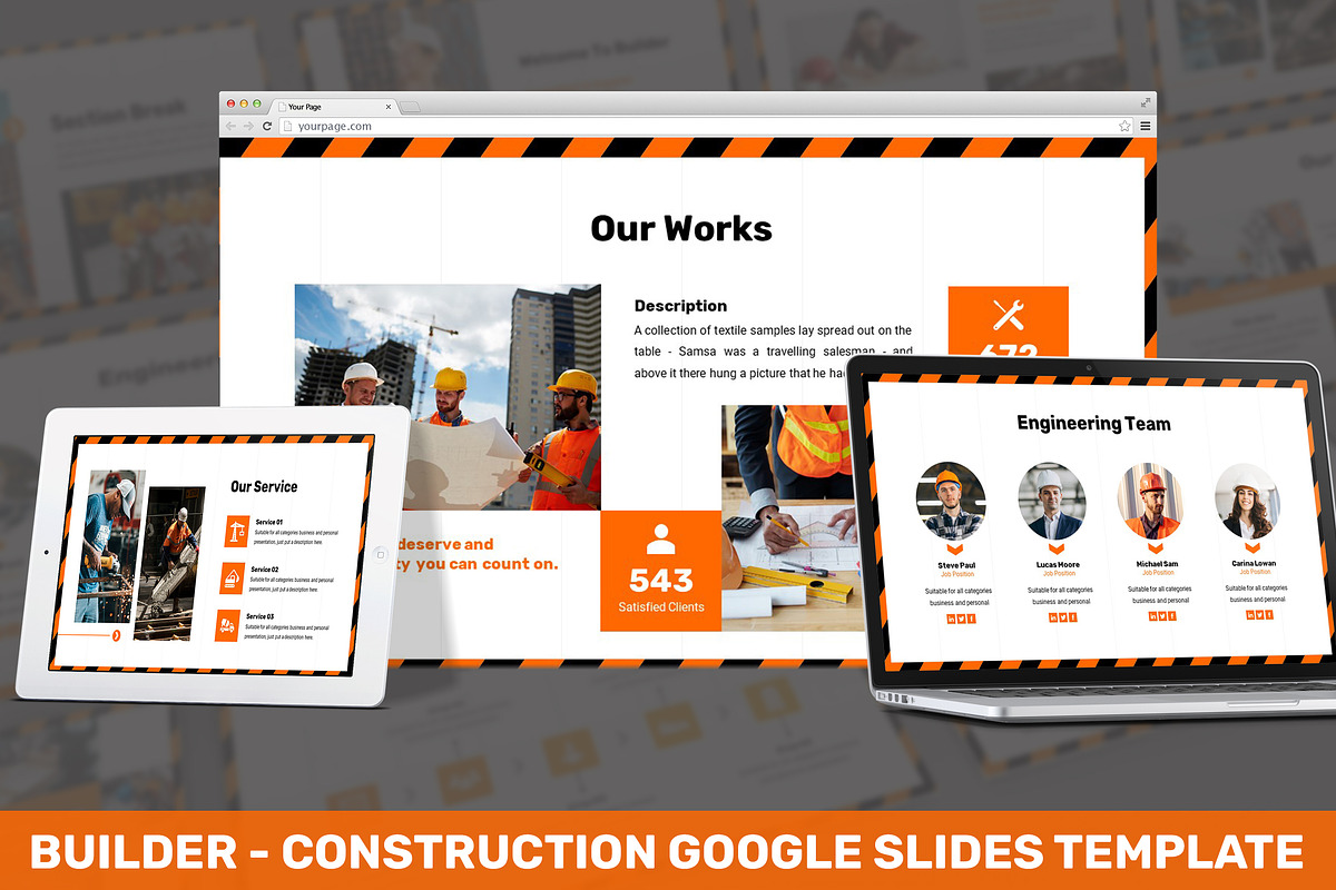 Builder - Construction Google Slides, a Presentation Template by ...