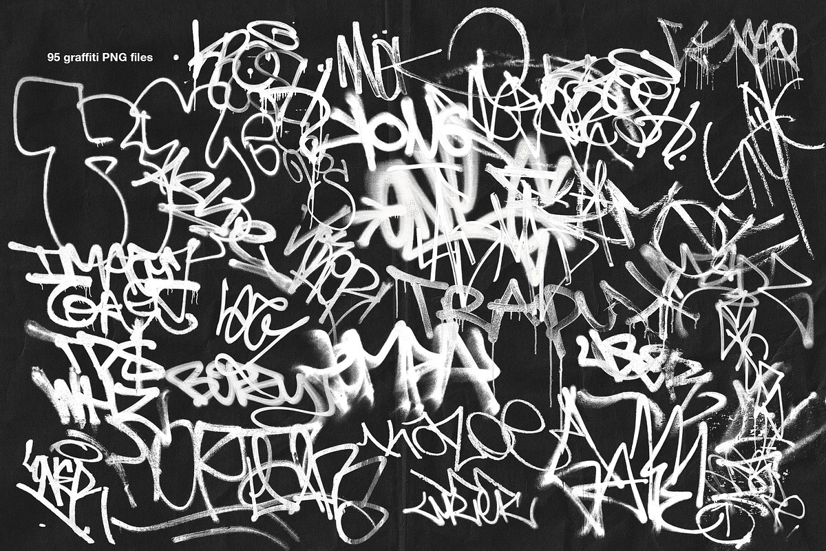 105 Graffiti & Torn Paper PNG vol.3, an Object Graphic by Marie T
