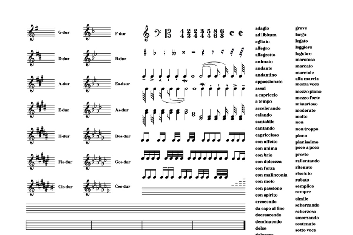 Large set of all music signs, an Object Graphic by BestPics