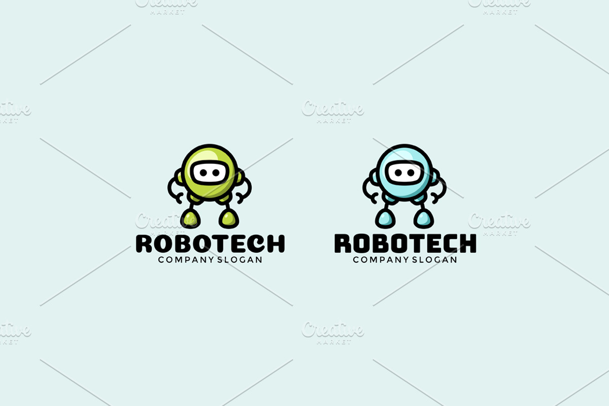 Robot Logo Design (2), a Branding & Logo Template by pne-design