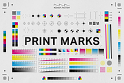 Print Marks | Vector Registration Marks | mark print, marks print ...