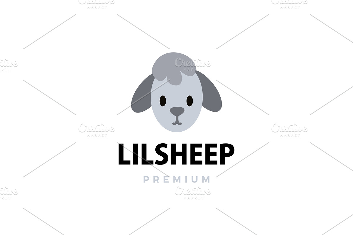 cute little sheep cartoon logo, a Branding & Logo Template by VSTRD ...