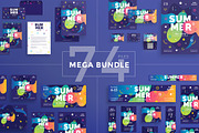 Mega Bundle | Summer Camp, a Poster Template by Amber Graphics