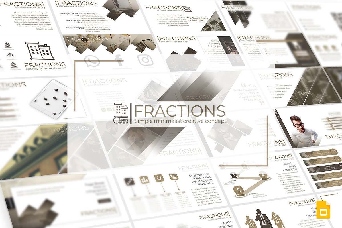 Fractions - Google Slides Template, a Presentation Template by AQR Studio