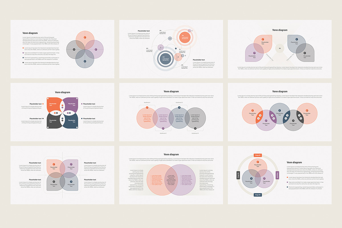 Venn diagram Google Slides templates
