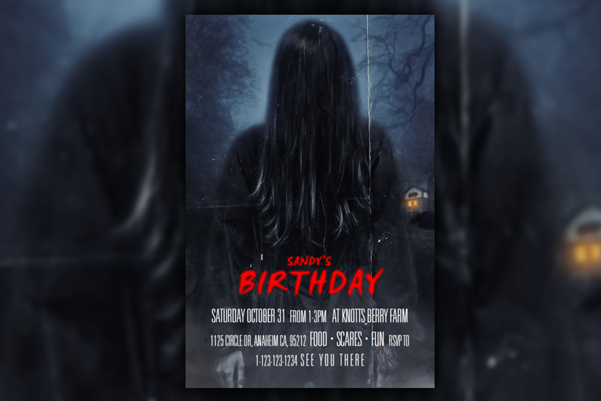 Scary Ghost Invitation, an Invitation Template by 1208designs