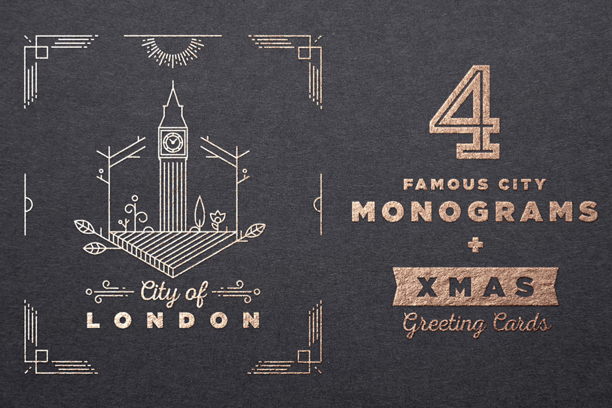 Famous City Monograms, a Branding & Logo Template by Kursat Unsal