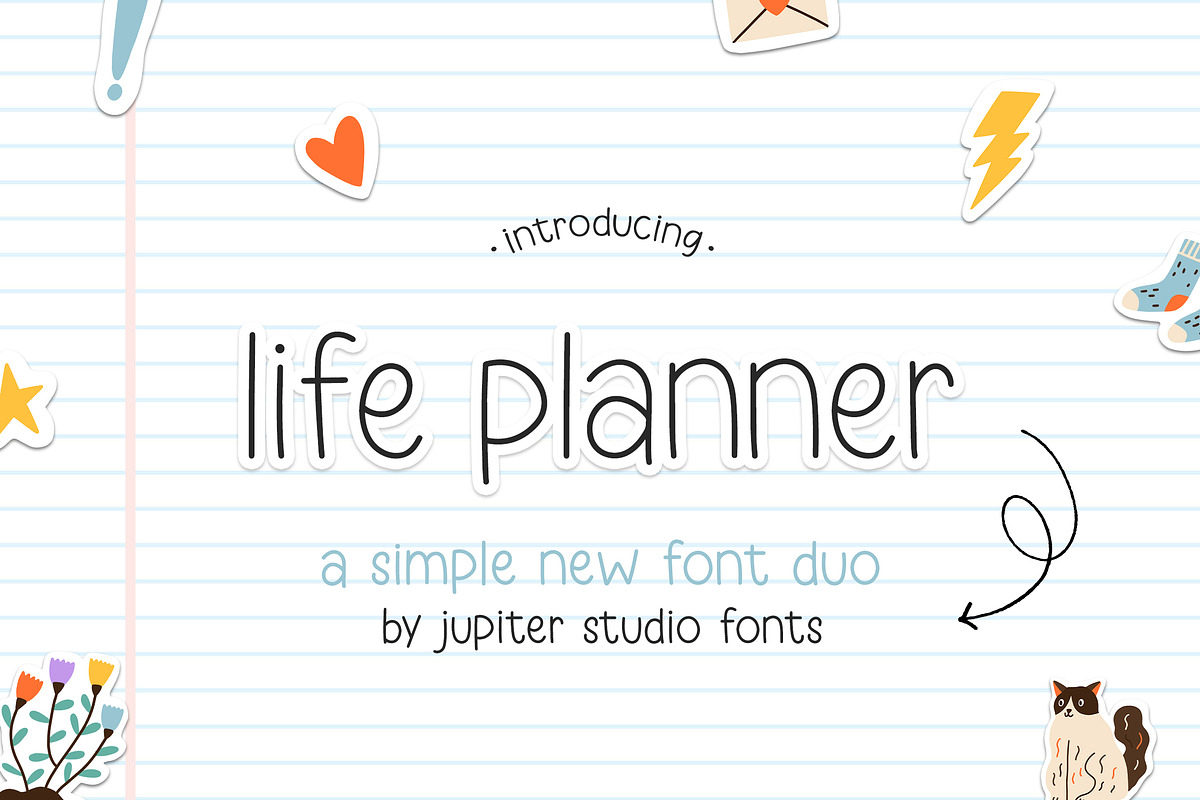 Life Planner Font Duo, a Sans Serif Font by Lollipop Hand Drawn
