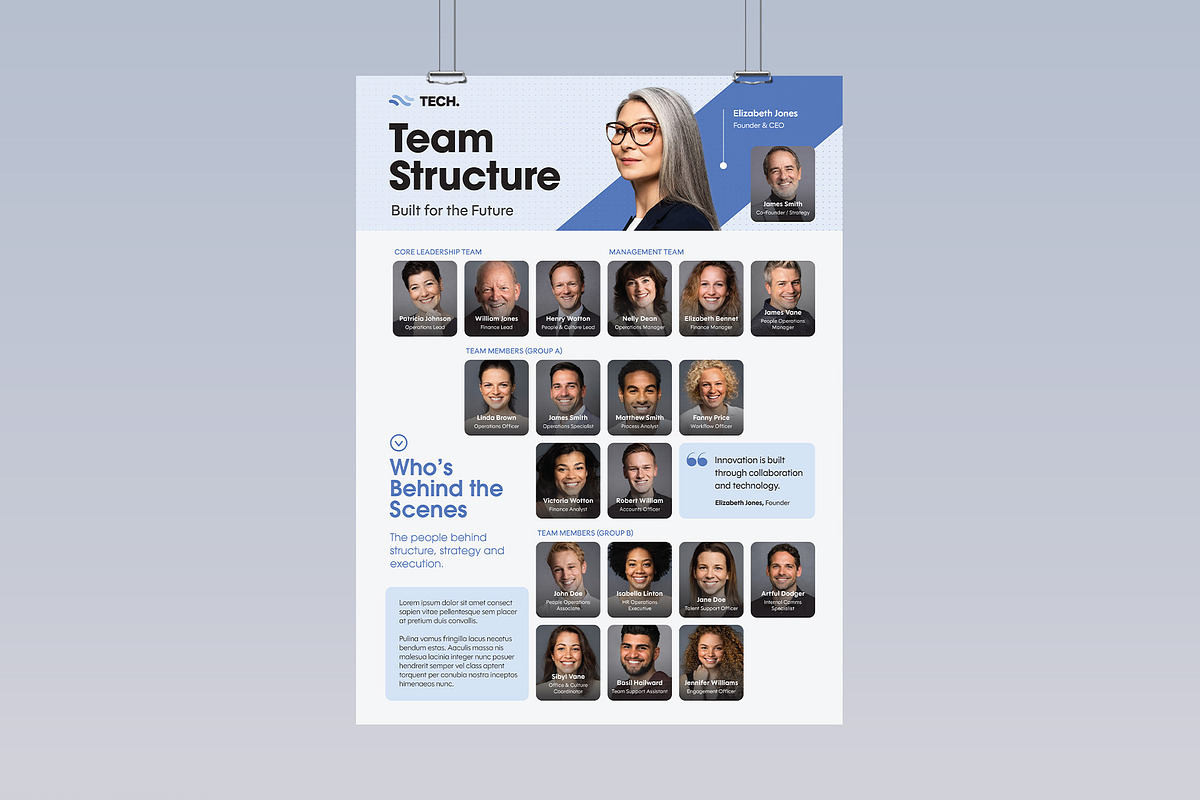 Organizational Chart Poster Template, a Poster Template by BrandPacks