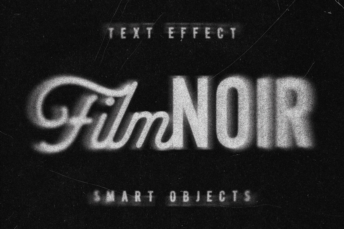 Film Noir Text Effect, a Layer Style Add-On by Design Squad