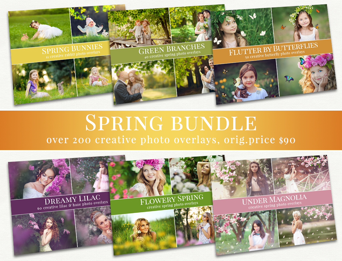 Spring Photo Overlays bundle, a Layer Style Add-On by BrownLeopard ...