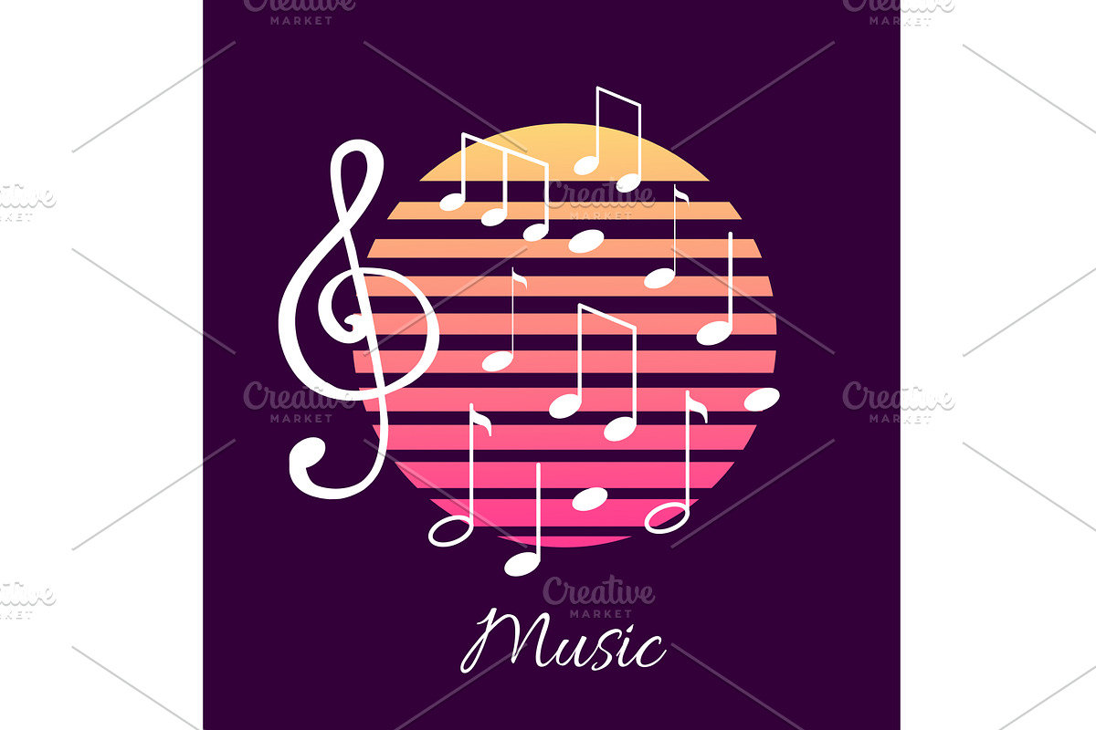 Music Notes and Text, Notation, an Illustration by robuart | Creative ...
