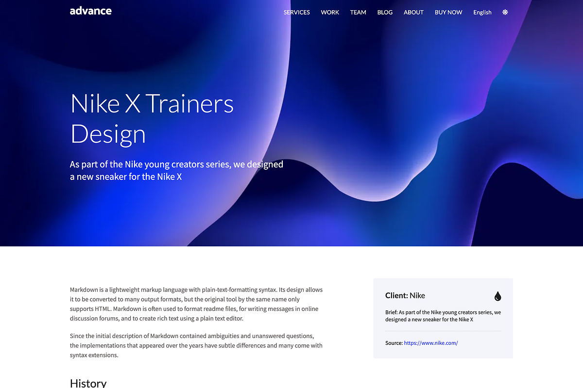 Hugo Advance, a Bootstrap Template by zerostatic | Creative Market