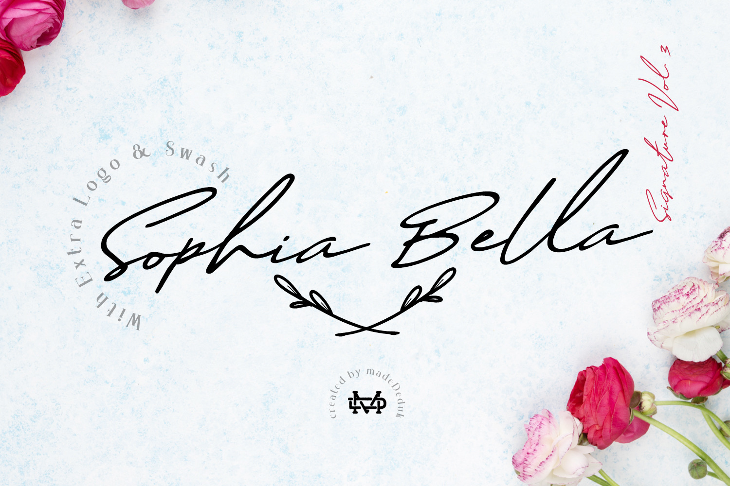 Sophia Bella Signature VOL.3, a Script Font by madeDeduk | Creative Market