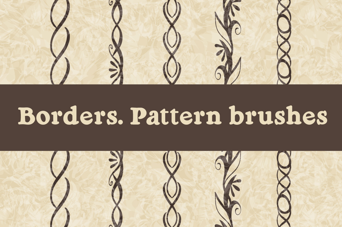 Pattern brushes. Borders, a Brush Add-On by Linusy