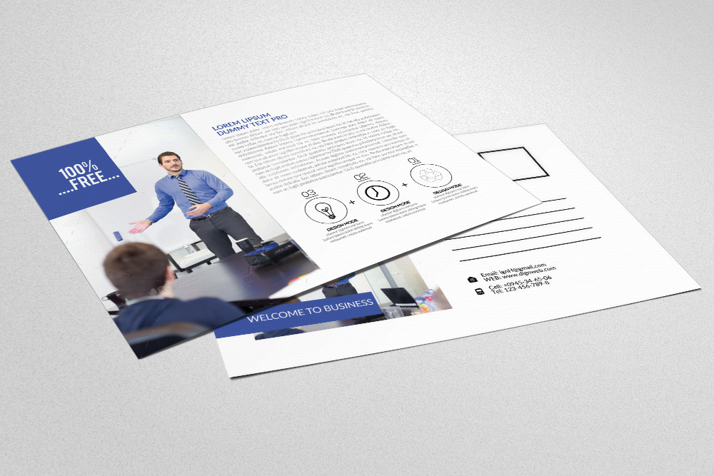 Marketing Management Postcard, a Card Template by Business Flyers