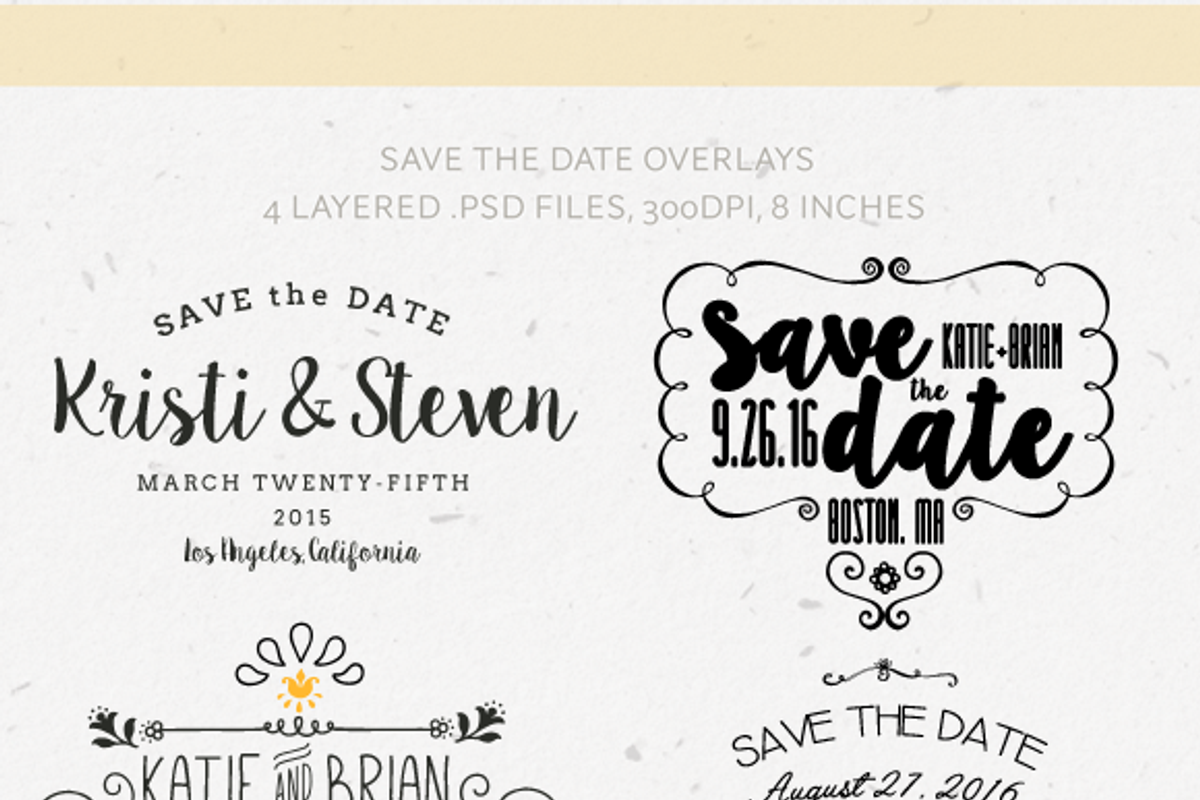 Save The Date Card Overlay Templates, an Invitation Template by cardcandy