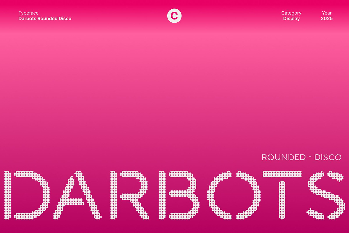 Darbots Rounded Disco – Stencil Font