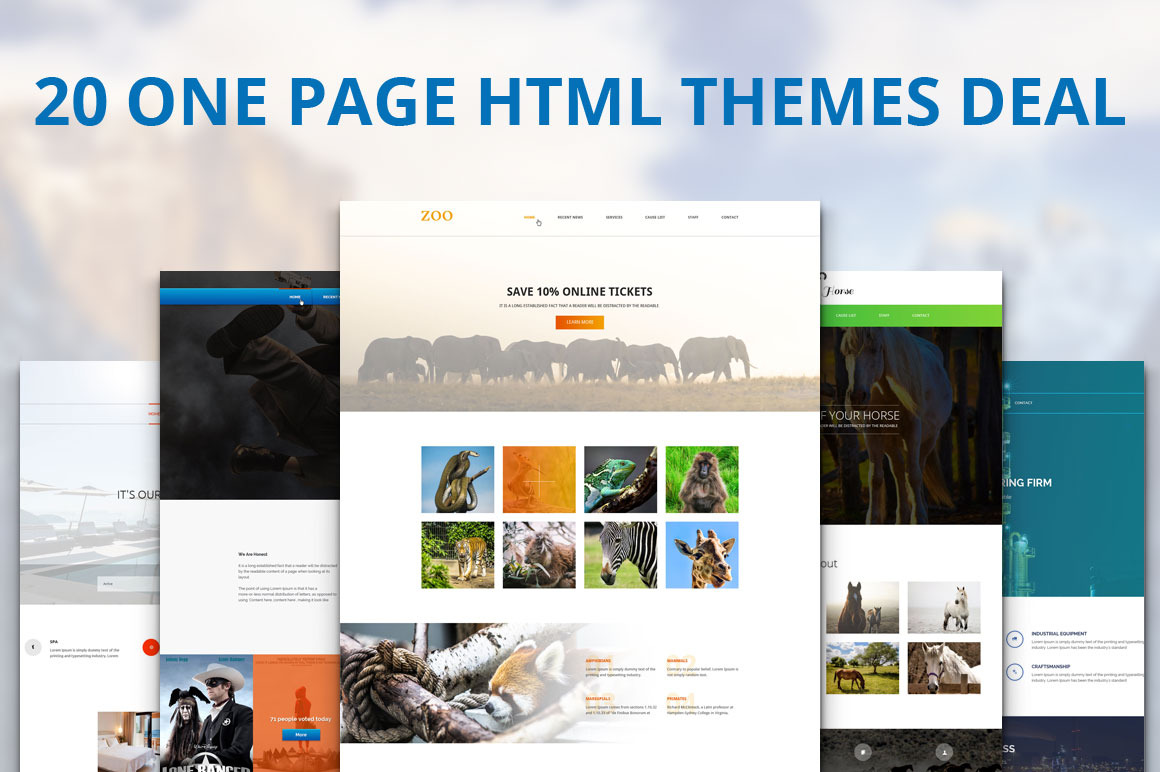 20 One Page HTML Themes Deal, a HTML Template by IceTemplates