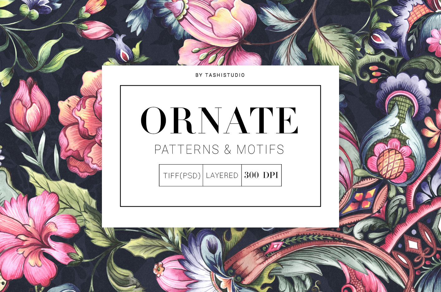 Ornate, Hand painted luxury designs!, a Pattern Graphic by Pink Linen