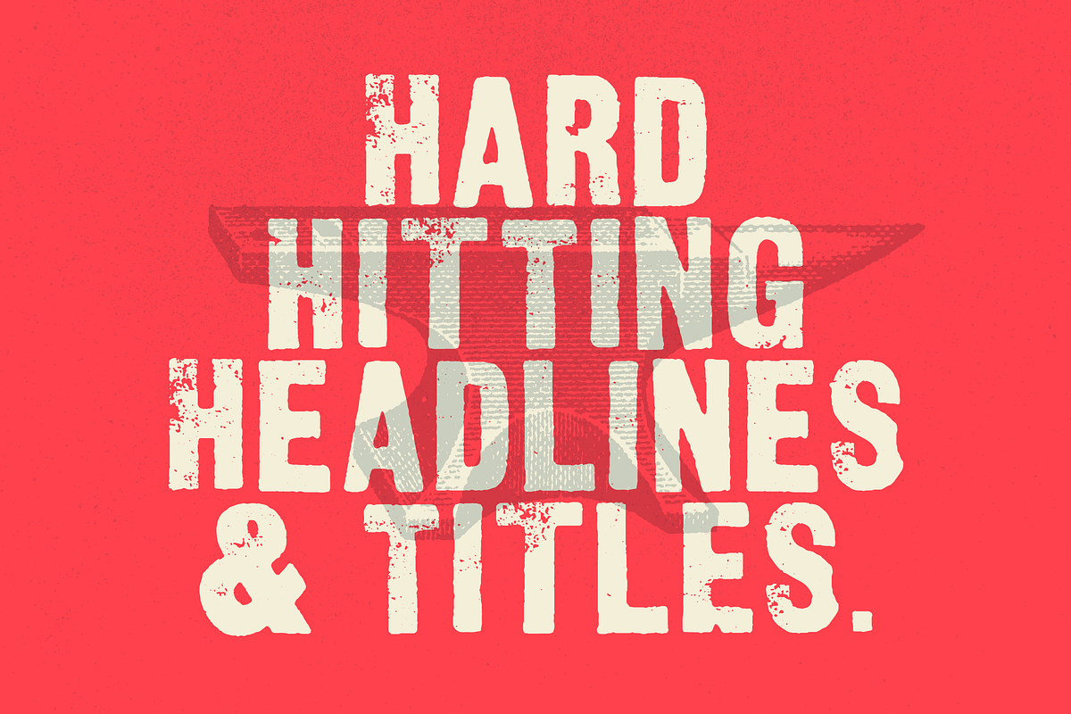 Anvil - Woodblock Display Font, a Font by Union Type & Texture