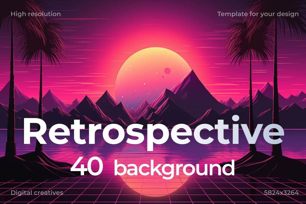 Retrospective Background Set, a Background Graphic by Digital Blood ...