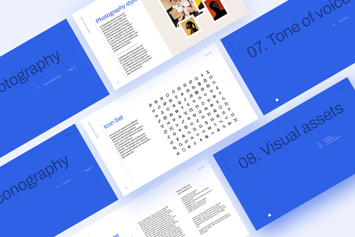 Blue | Brand Guidelines Template, a Presentation Template by ...