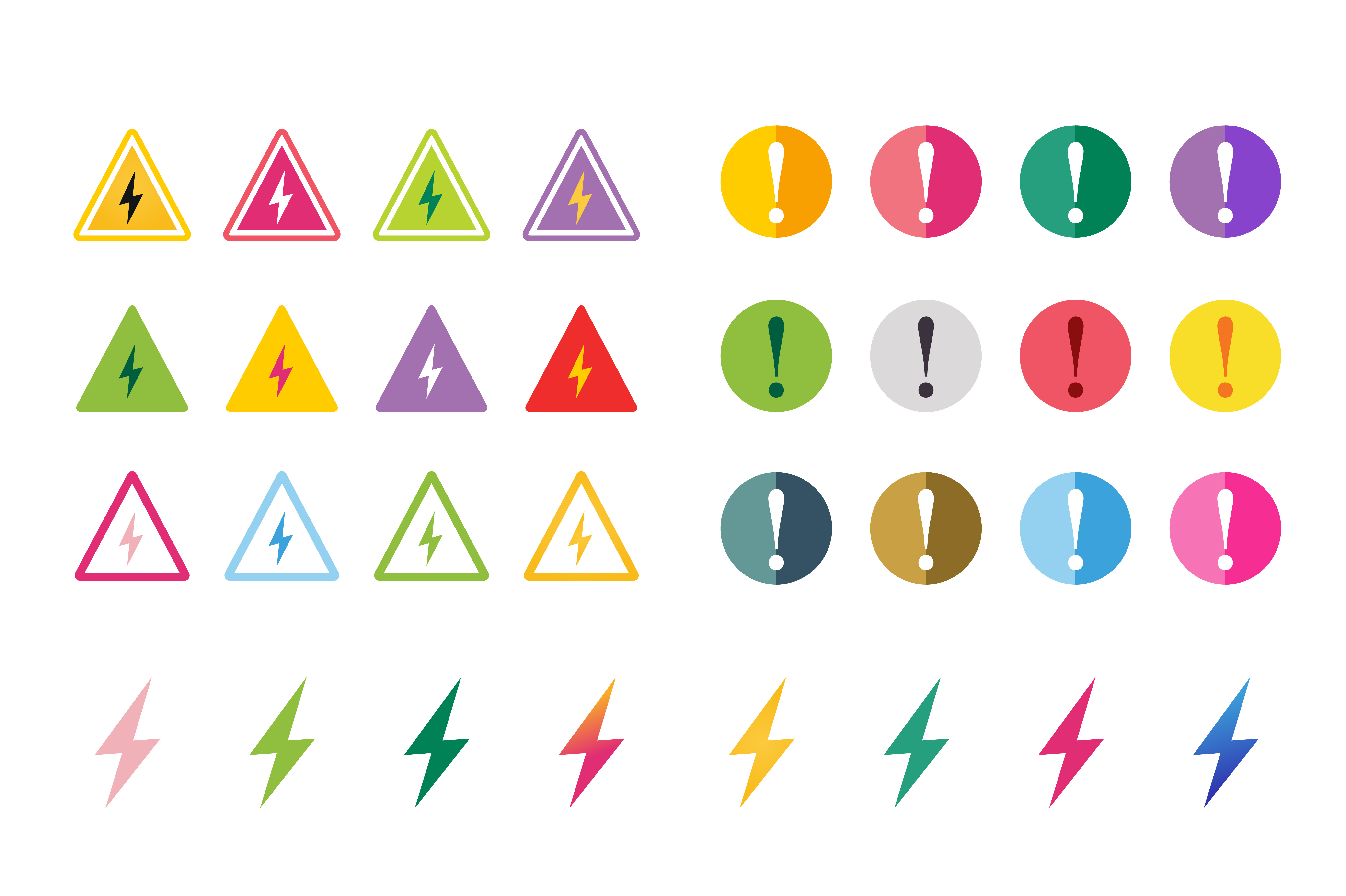 Attention warning sign icons vector, a Technology Illustration by ...