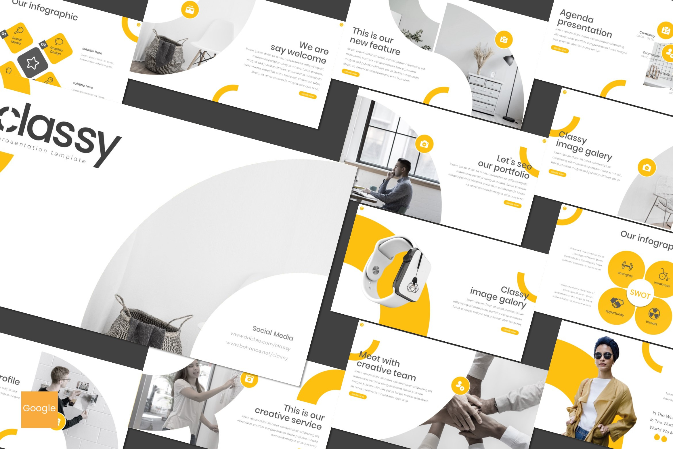 Classy - Google Slides Template, a Presentation Template by inspirasign