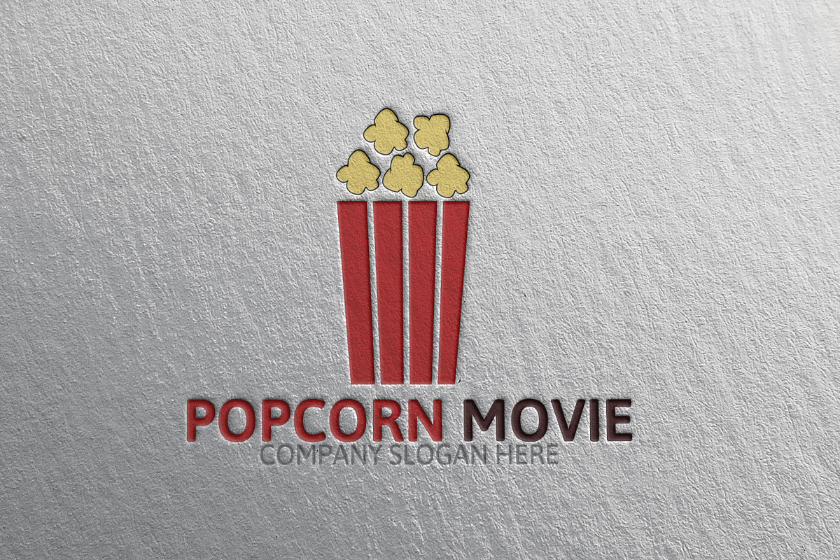 Popcorn and Movie Logo, a Branding & Logo Template by Josuf Media