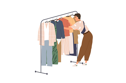 Seamstress working on sewing machine, a Person Illustration by ...