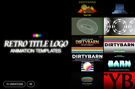 1980s Title Logo Animation Templates | Branding & Logo Templates ...