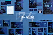 Mega Bundle | Music Party, a Poster Template by Amber Graphics