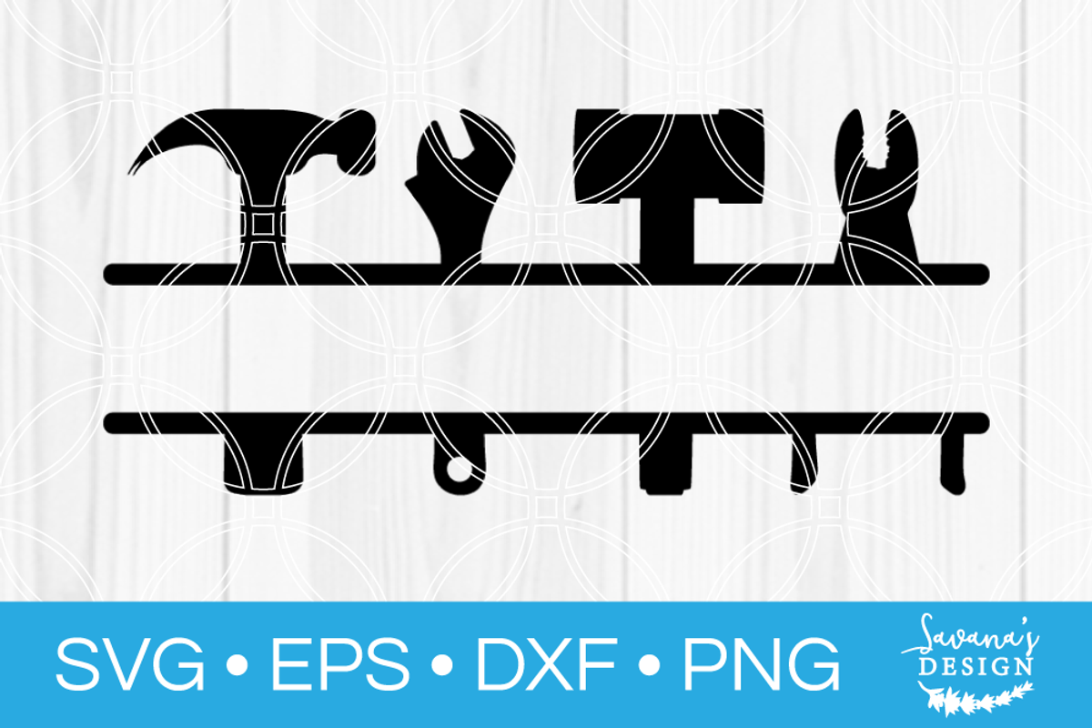 Tool Split Monogram SVG, an Illustration by SavanasDesign