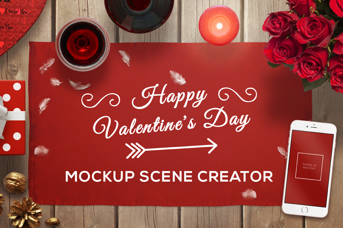 Valentine Mockup Scene Creator, a Product Mockup by RSplaneta