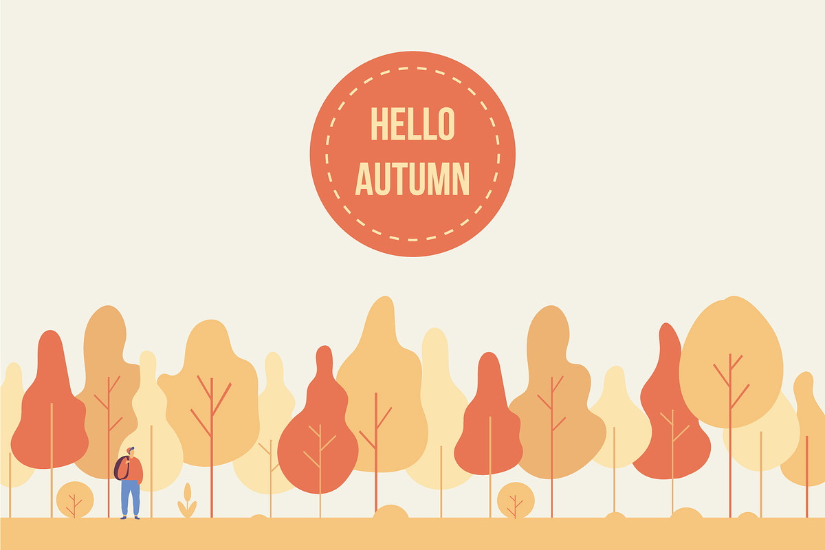Autumn People Vector Set, a Seasonal Illustration by Vector_Art