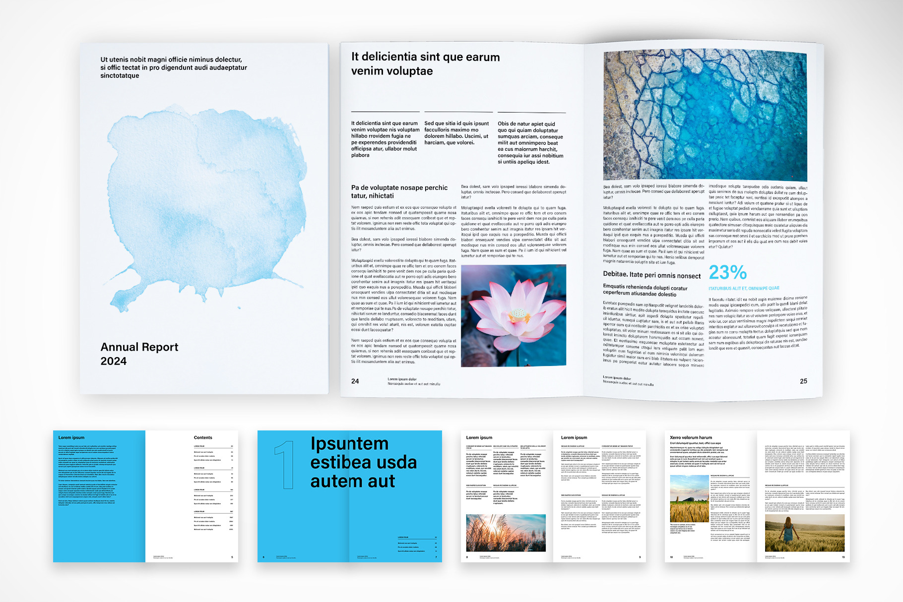 Report with pioneering design