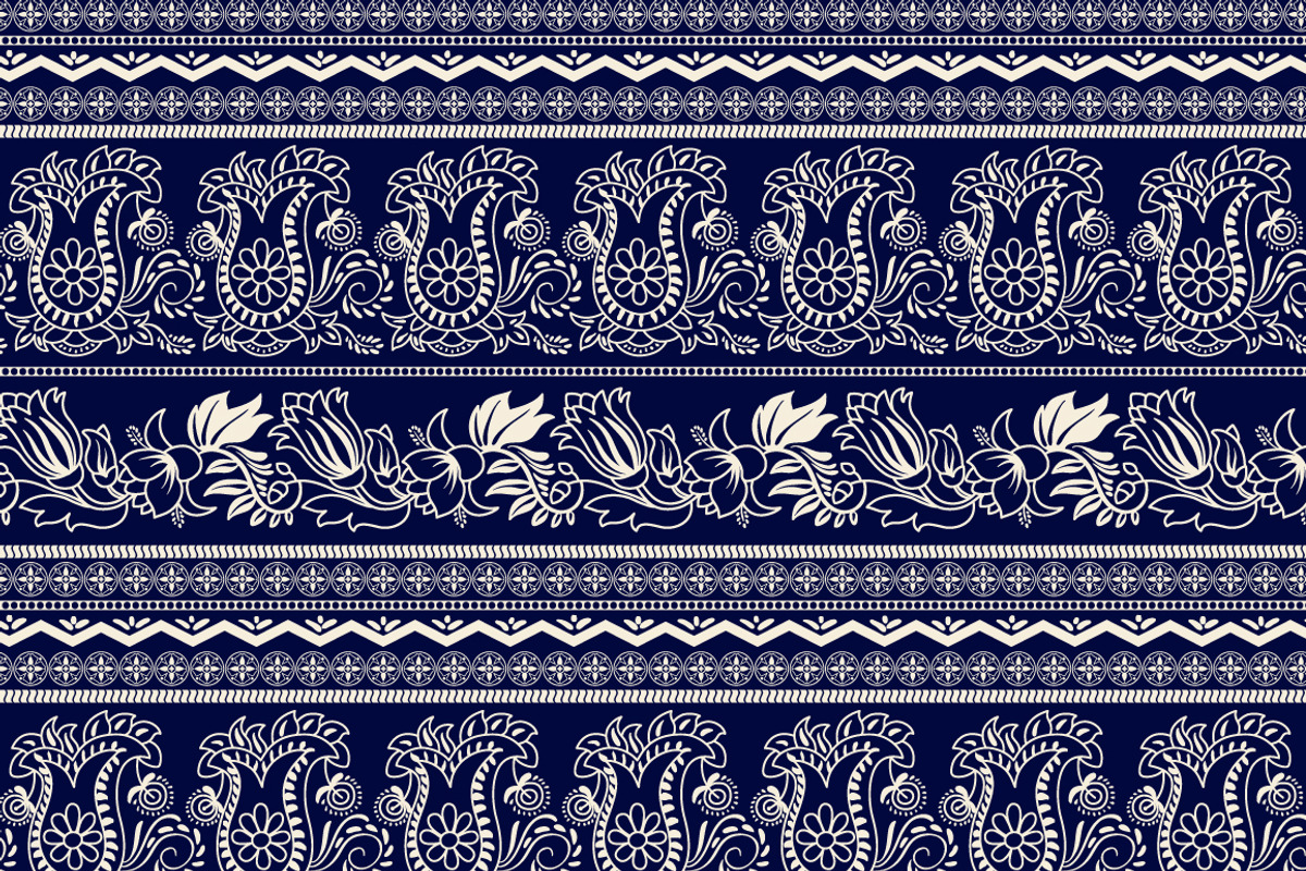 4 Border Paisley Patterns, a Pattern Graphic by Sunny_Lion