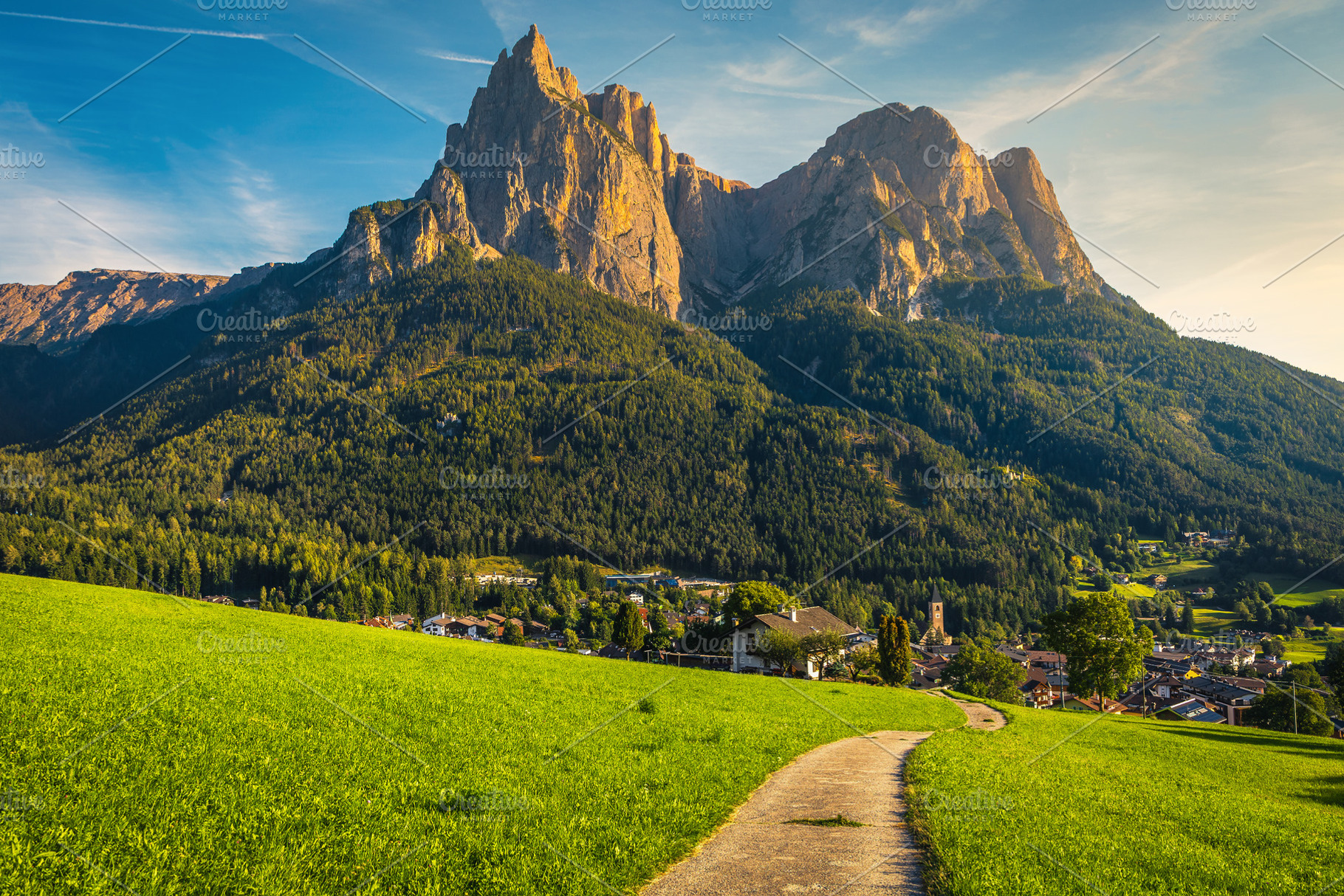 Narrow hiking trail in the Alps, a Nature Photo by Alpine Dreams