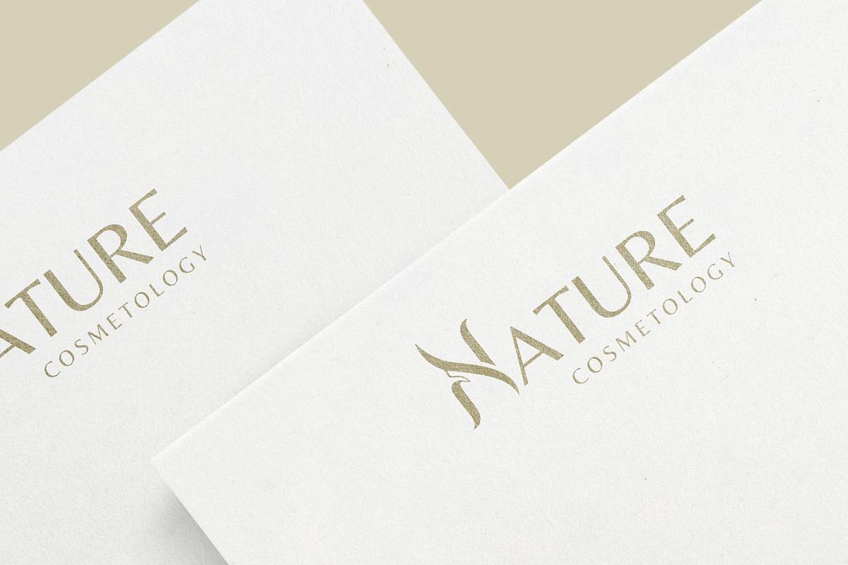 N initial with lady silhouette, a Branding & Logo Template by Alexandra ...