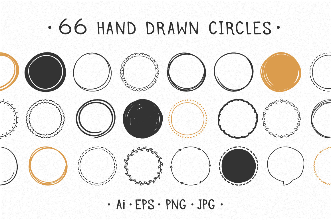 Hand Drawn Circles, a Graphic by PixMarket