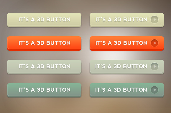 3D Buttons Set, a Graphic by Frisk Shop
