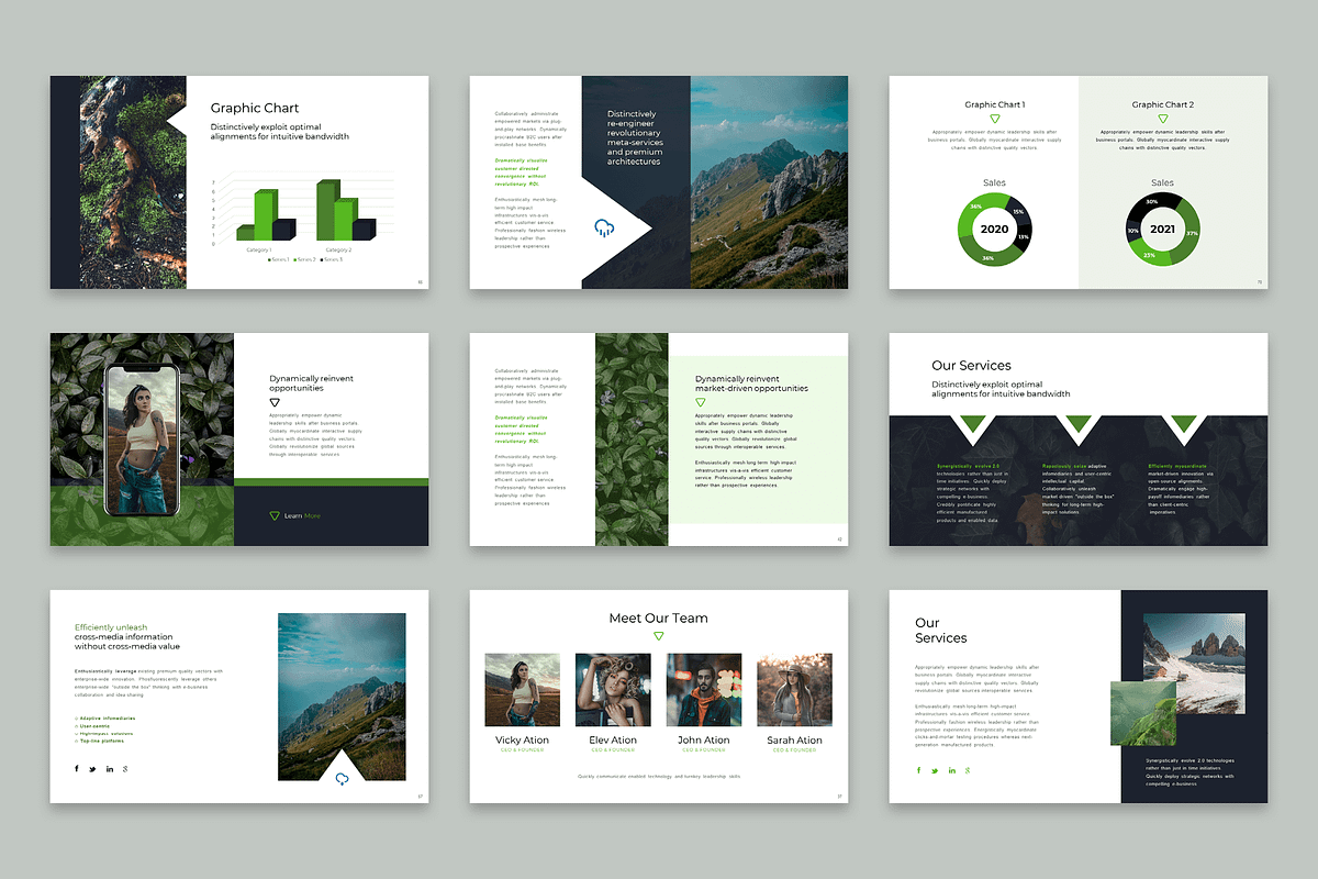 Elevation Powerpoint template & Slide