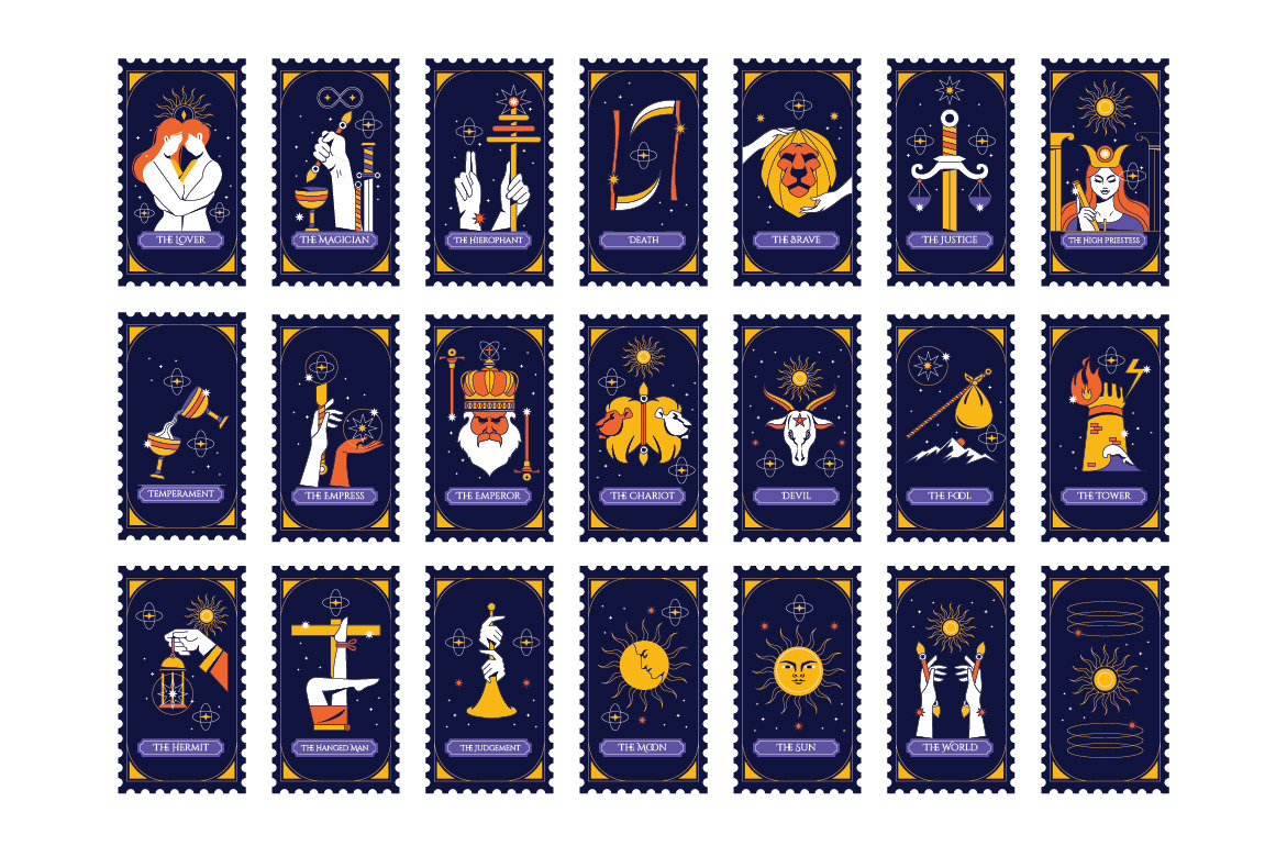 Tarot Illustration Set, an Object Graphic by graphicook
