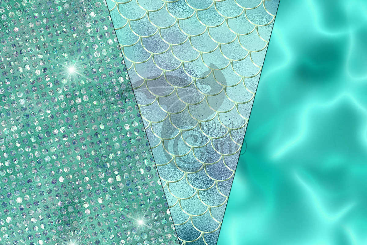 Sea Glass Digital Paper Textures, a Texture Graphic by Digital Curio