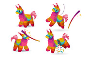 Rainbow pinata for birthday party, an Object Graphic by art PVP - market